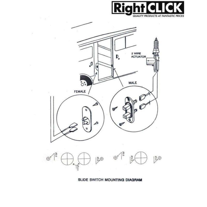 VW T4 Van Sliding Door Contact Switch for Central Locking VSDC02